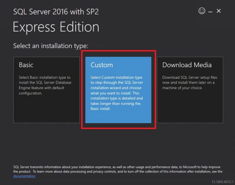 Cài đặt SQL Server 2016 SP2 Express - Hiệp Phạm Blog