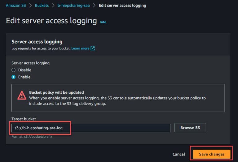Bật server access logging trên S3 bucket - Hiệp Phạm Blog